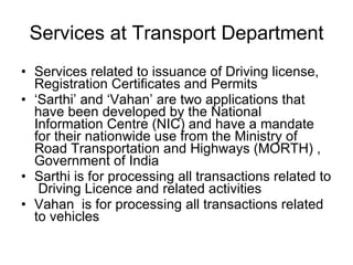 Integrating Aadhar With Issuance Of Driving License | PPT