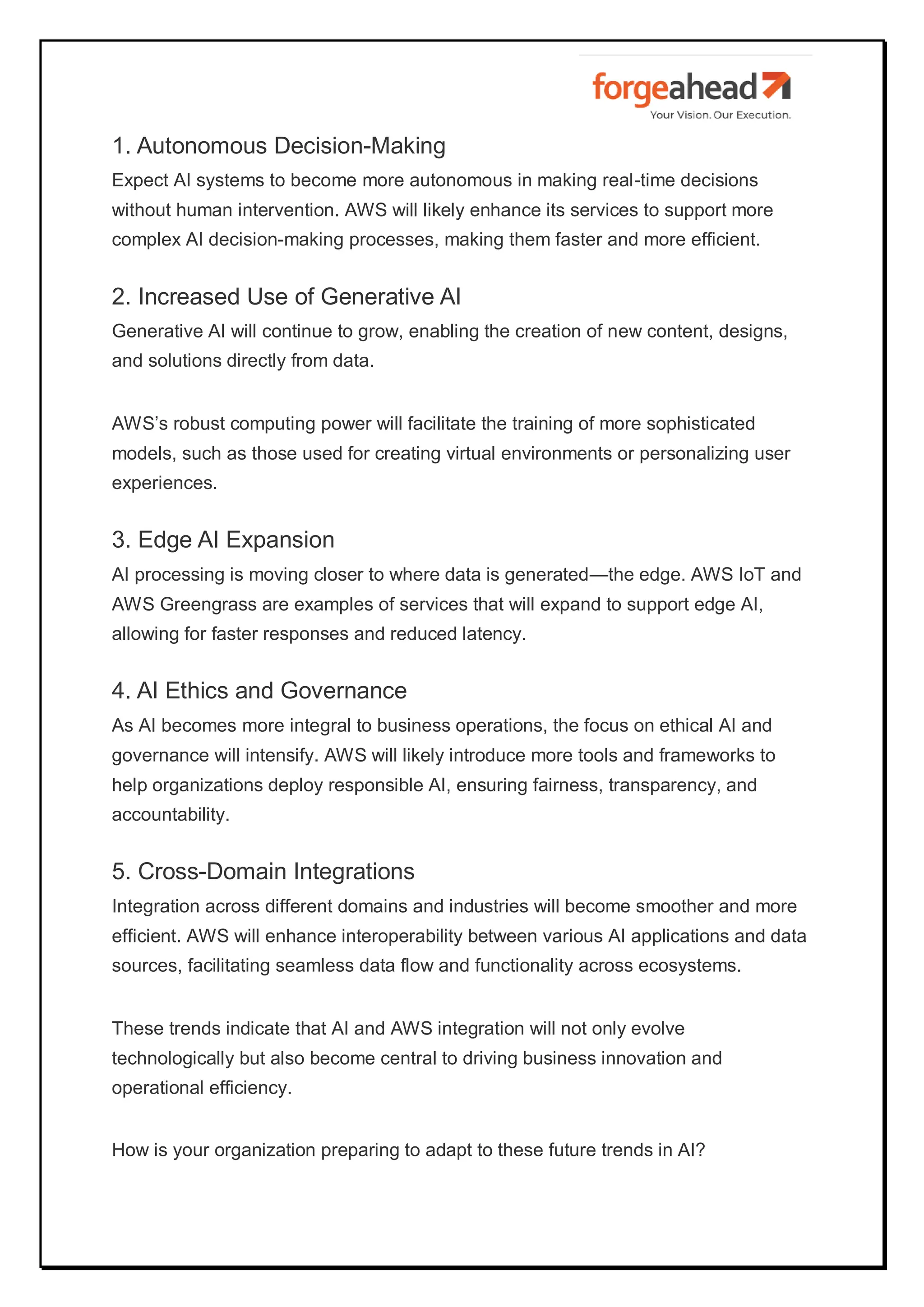 Unlocking Innovation: Integrating AI With AWS - Your Comprehensive Guide | PDF