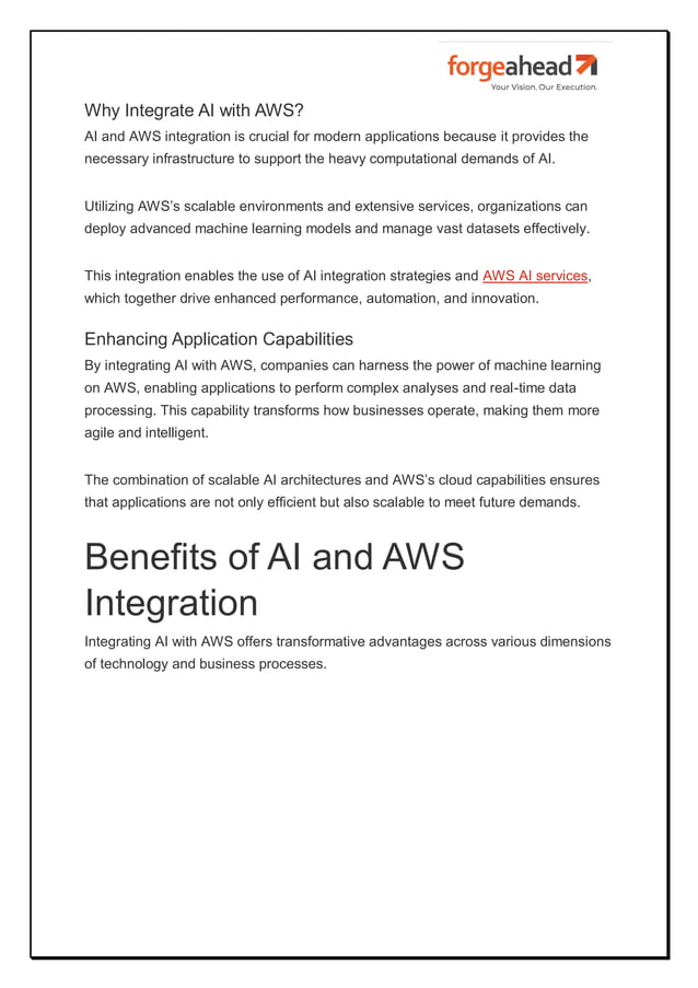 Unlocking Innovation: Integrating AI With AWS - Your Comprehensive ... Unlocking Innovation: Integrating AI With AWS - Your Comprehensive ...