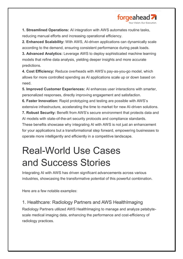 Unlocking Innovation: Integrating AI With AWS - Your Comprehensive Guide | PDF