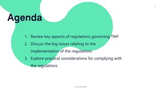 Integrating and appling tmf regulation into your buisness process | PPT