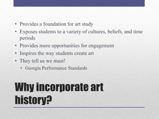 Integrating Art History Presentation | PPTX