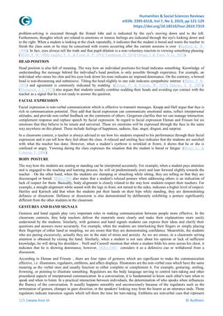 INTEGRATING BODY LANGUAGE INTO CLASSROOM INTERACTION: THE KEY TO ...