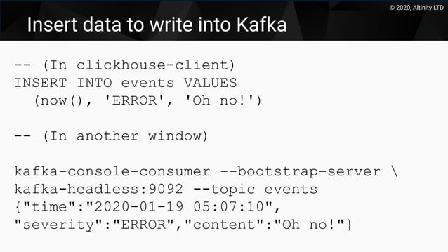 Fast Insight From Fast Data Integrating Clickhouse And Apache Kafka Ppt 3668