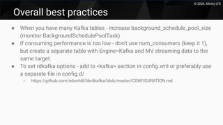 Fast Insight from Fast Data: Integrating ClickHouse and Apache Kafka | PPT