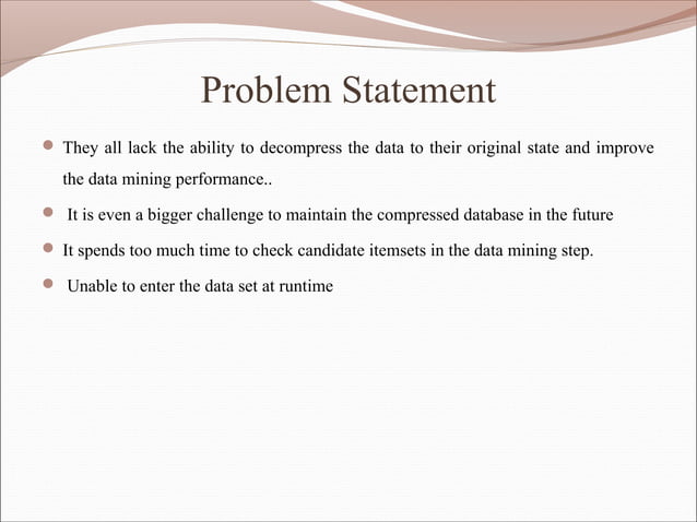 Integrating compression technique for data mining | PPT