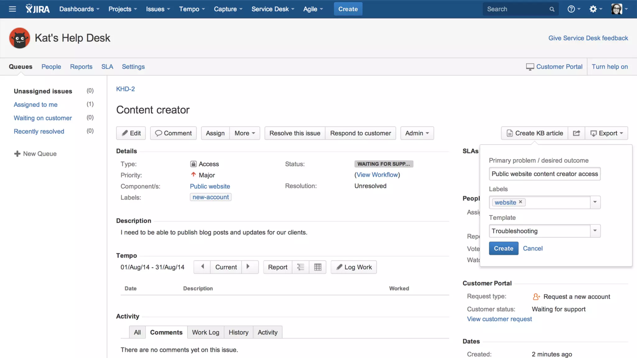 Integrating Confluence and JIRA Service Desk for Knowledge Management ...
