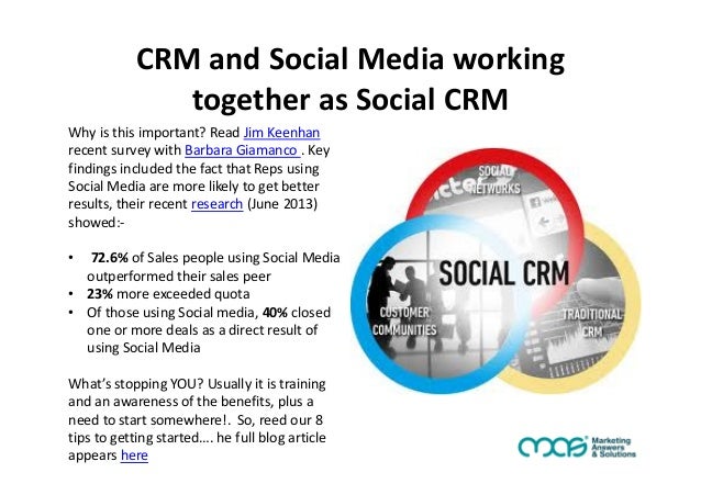 Integrating CRM and Social Media - 8 key steps Integrating CRM and Social Media - 8 key steps