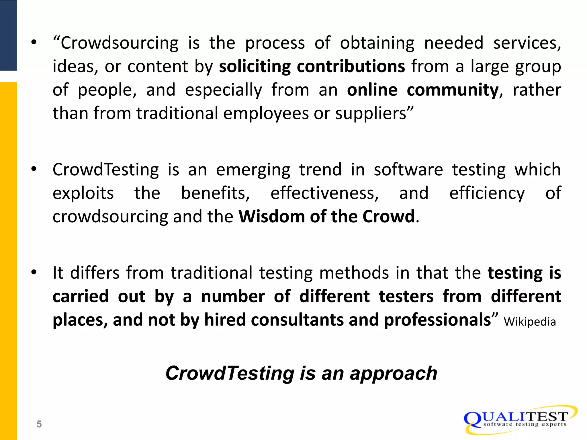 Integrating crowd testing into ci | PPT