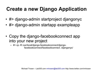 Lab305 Django Facebook Connect Integration Example | PPT