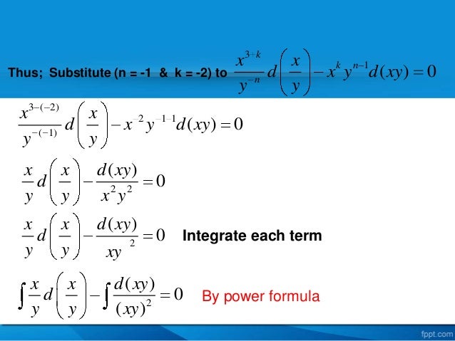 Integrating factors found by inspection