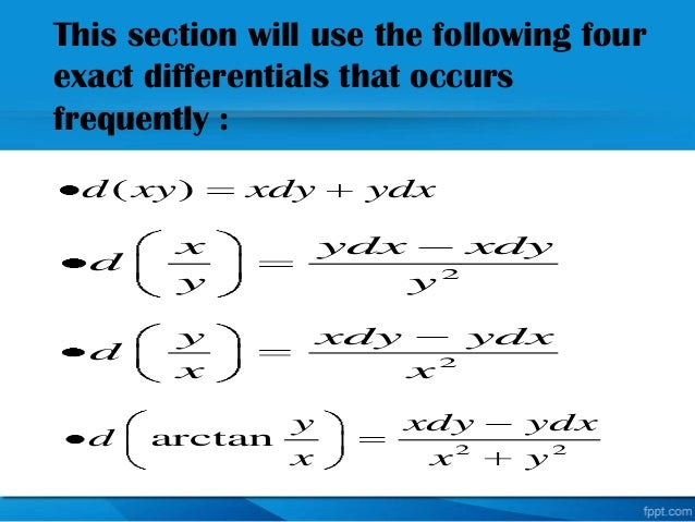 Integrating factors found by inspection