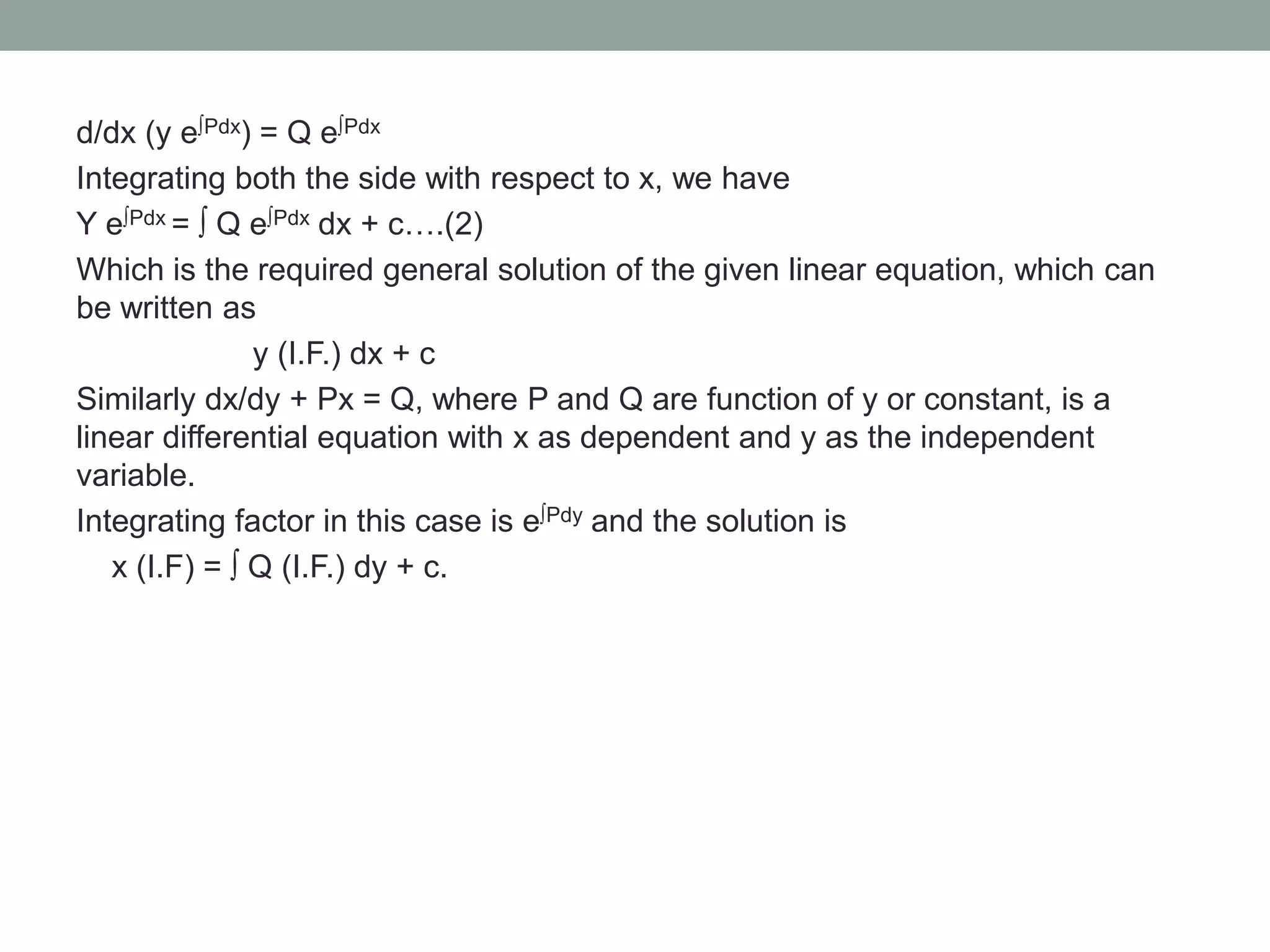 AEM Integrating factor to orthogonal trajactories | PPTX | Physics ...
