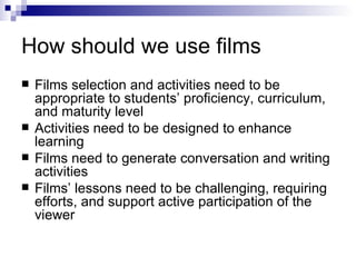 Integrating films in the foreign language class | PPT