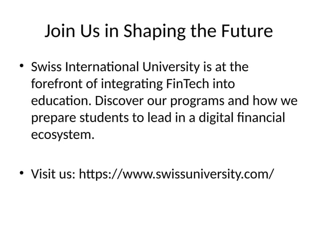 Integrating FinTech Innovations into Financial Education | PPT