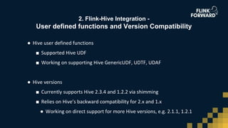 Integrating Flink with Hive - Flink Forward SF 2019 | PPT