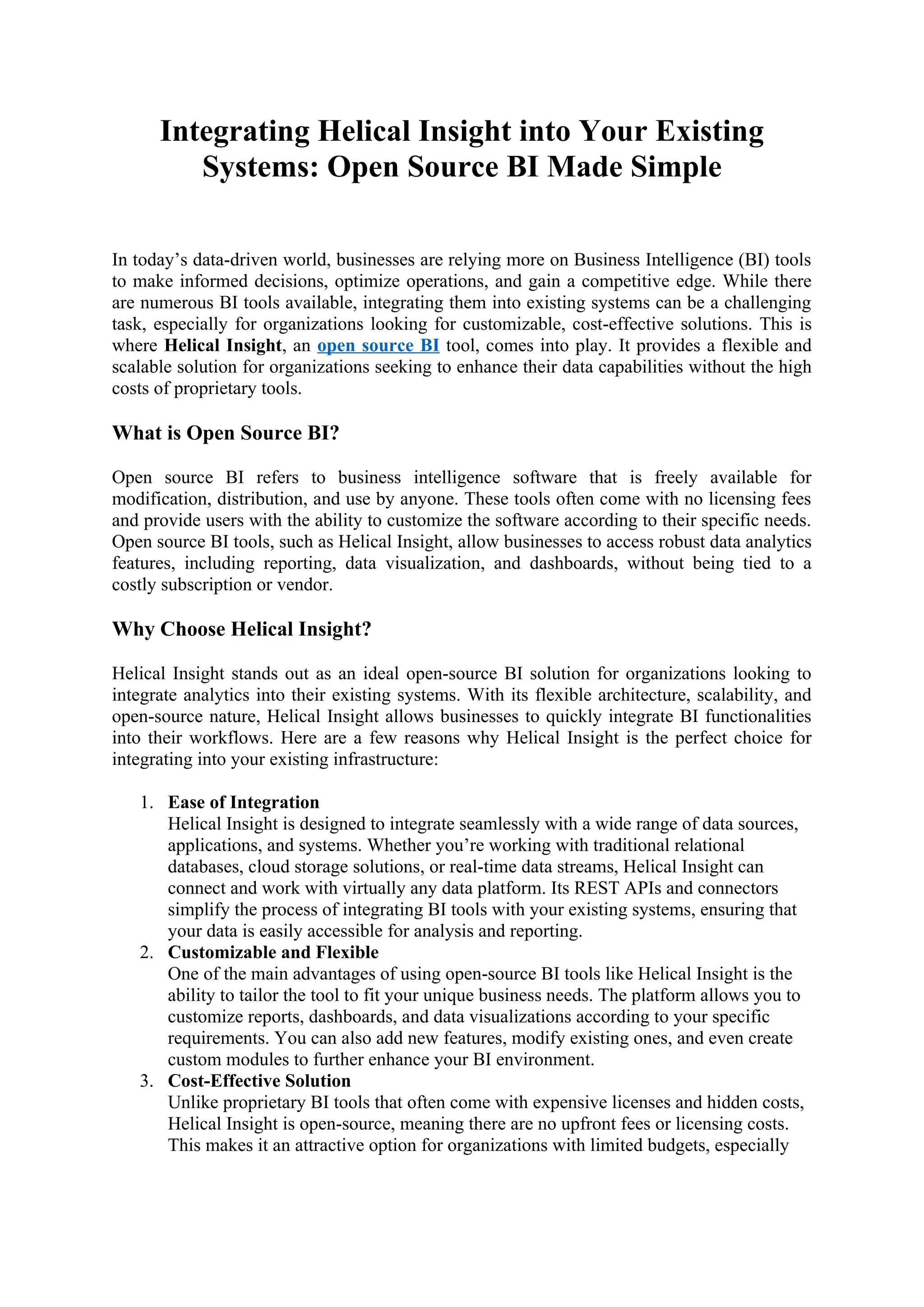 Integrating Helical Insight into Your Existing Systems Open Source BI Made Simple.docx