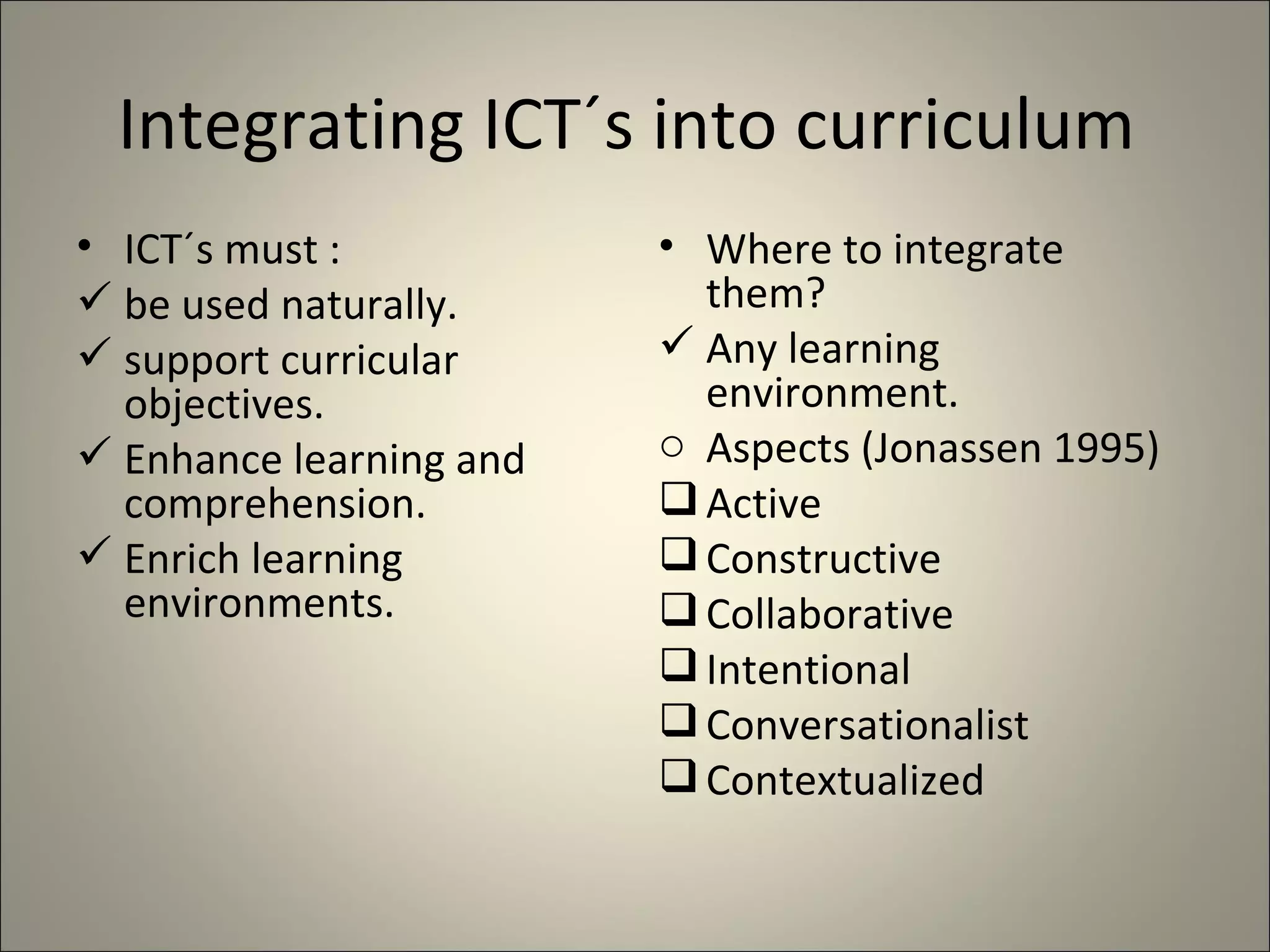 Integrating Ict´S Into Curriculum | PPT