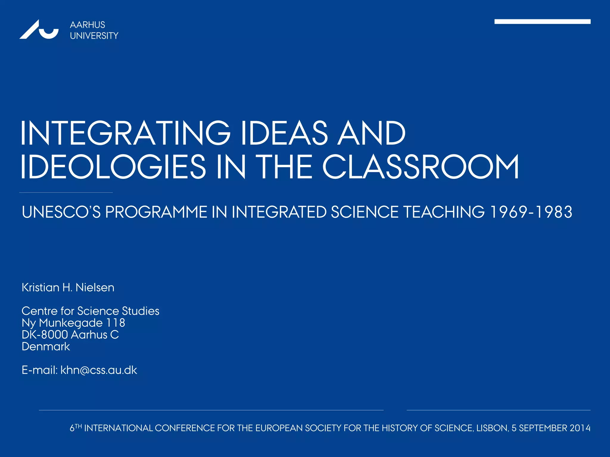 Integrating ideas and ideologies in the classroom | PPTX