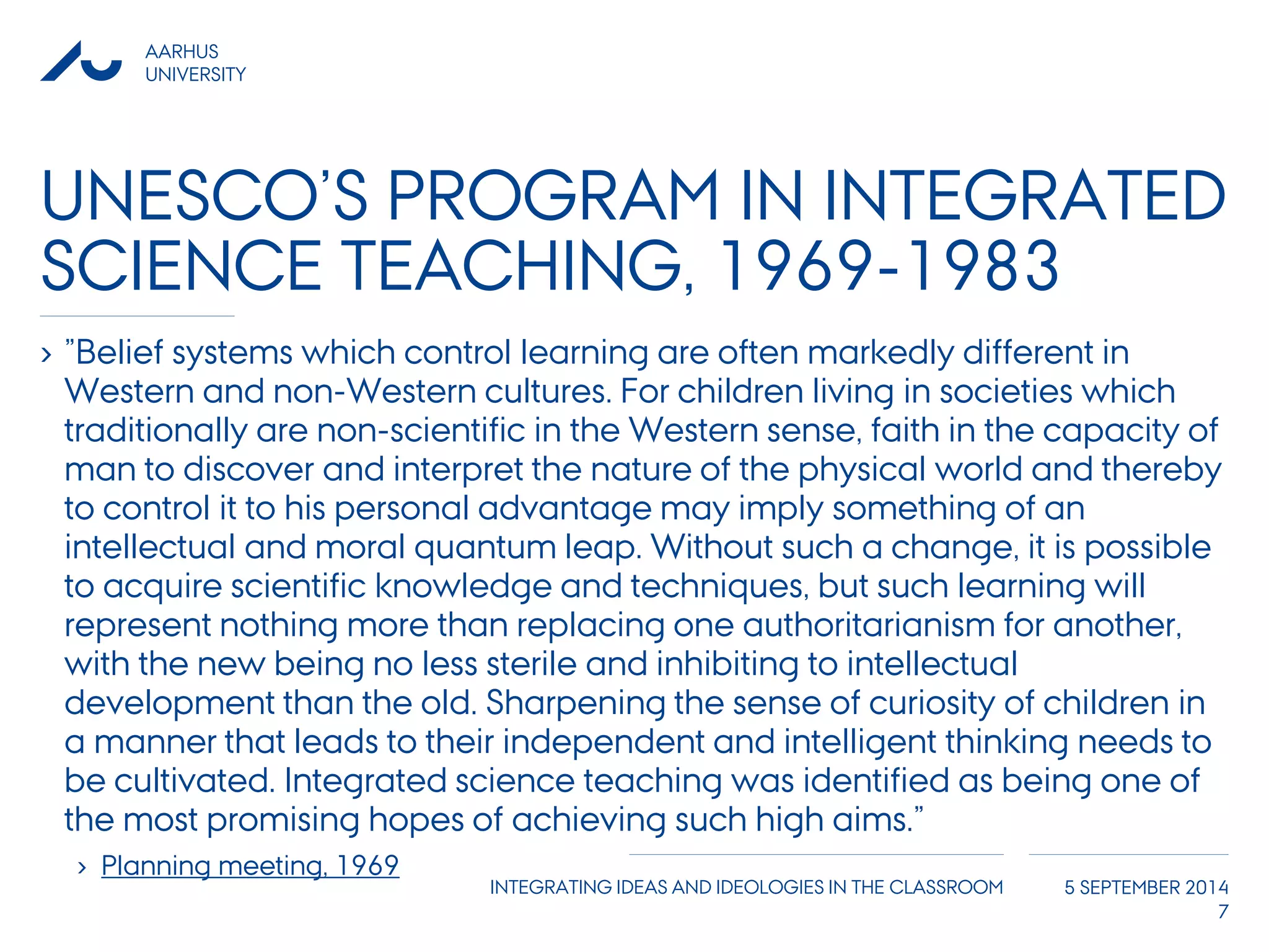 Integrating ideas and ideologies in the classroom | PPTX