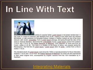 Integrating images and external material | PPTX