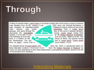 Integrating images and external material | PPTX