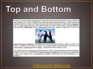 Integrating images and external material | PPTX