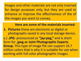 Integrating images and external material | PPTX