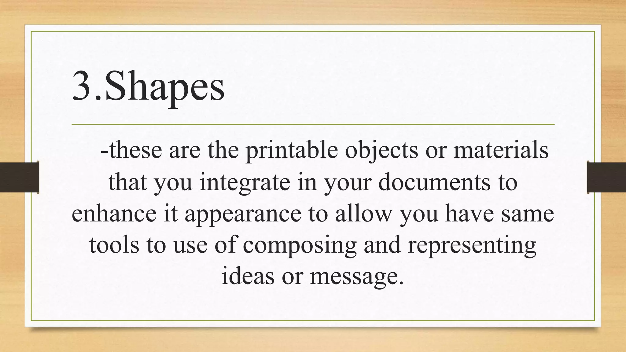 Integrating images and external material in word processor | PPTX