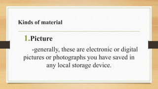 Integrating images and external material in word processor | PPTX