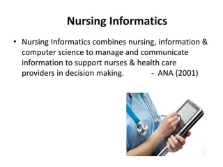 Integrating informatics in nursing curriculum | PPTX | Educational Assessment | Education