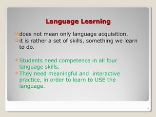 Methodological Guidelines on Building Language Competences | PPT