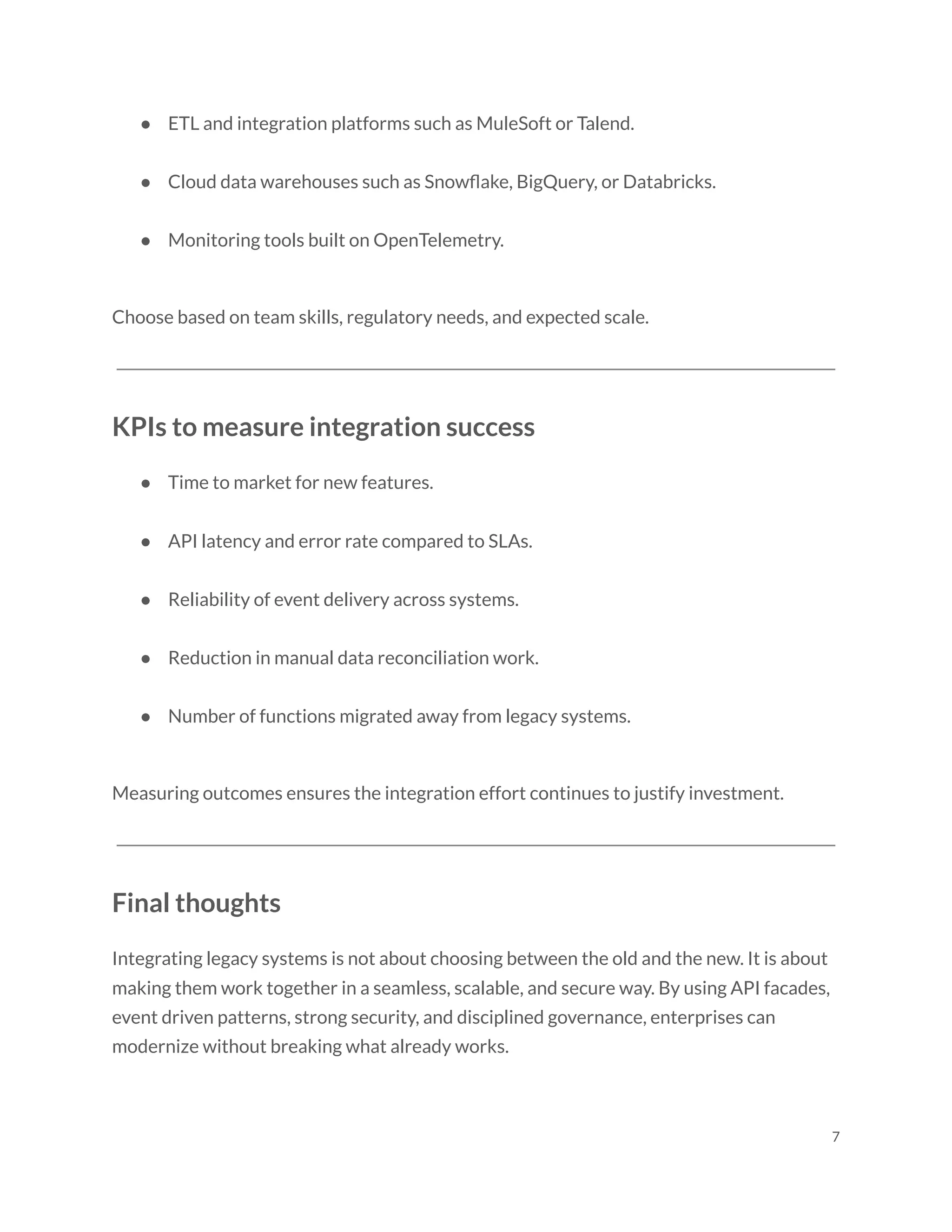 Integrating Legacy Systems for Modern Enterprise Success | PDF