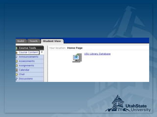 Integrating Library Resources into Blackboard | PPTX | Technology & Computing