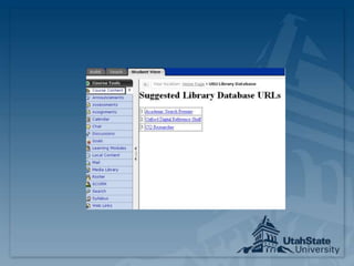 Integrating Library Resources into Blackboard | PPTX | Technology & Computing
