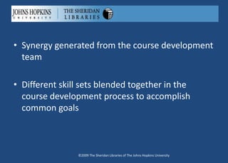 Integrating Library Services into the Course Development Process at an Online College | PPT ...