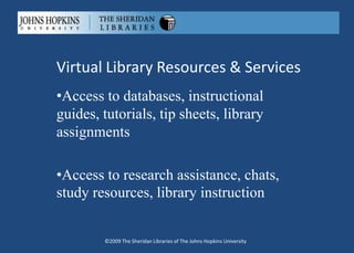 Integrating Library Services into the Course Development Process at an Online College | PPT