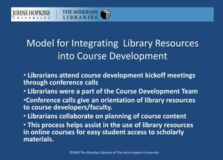 Integrating Library Services into the Course Development Process at an Online College | PPT ...