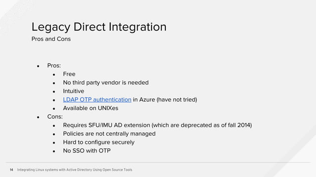 Integrating Linux Systems With Active Directory Using Open Source Tools Ppt 