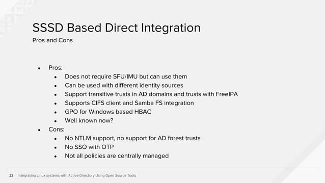 Integrating Linux Systems With Active Directory Using Open Source Tools Ppt 