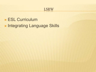 Integrating LSRW Language Skills in ESL Curriculum1.pptx