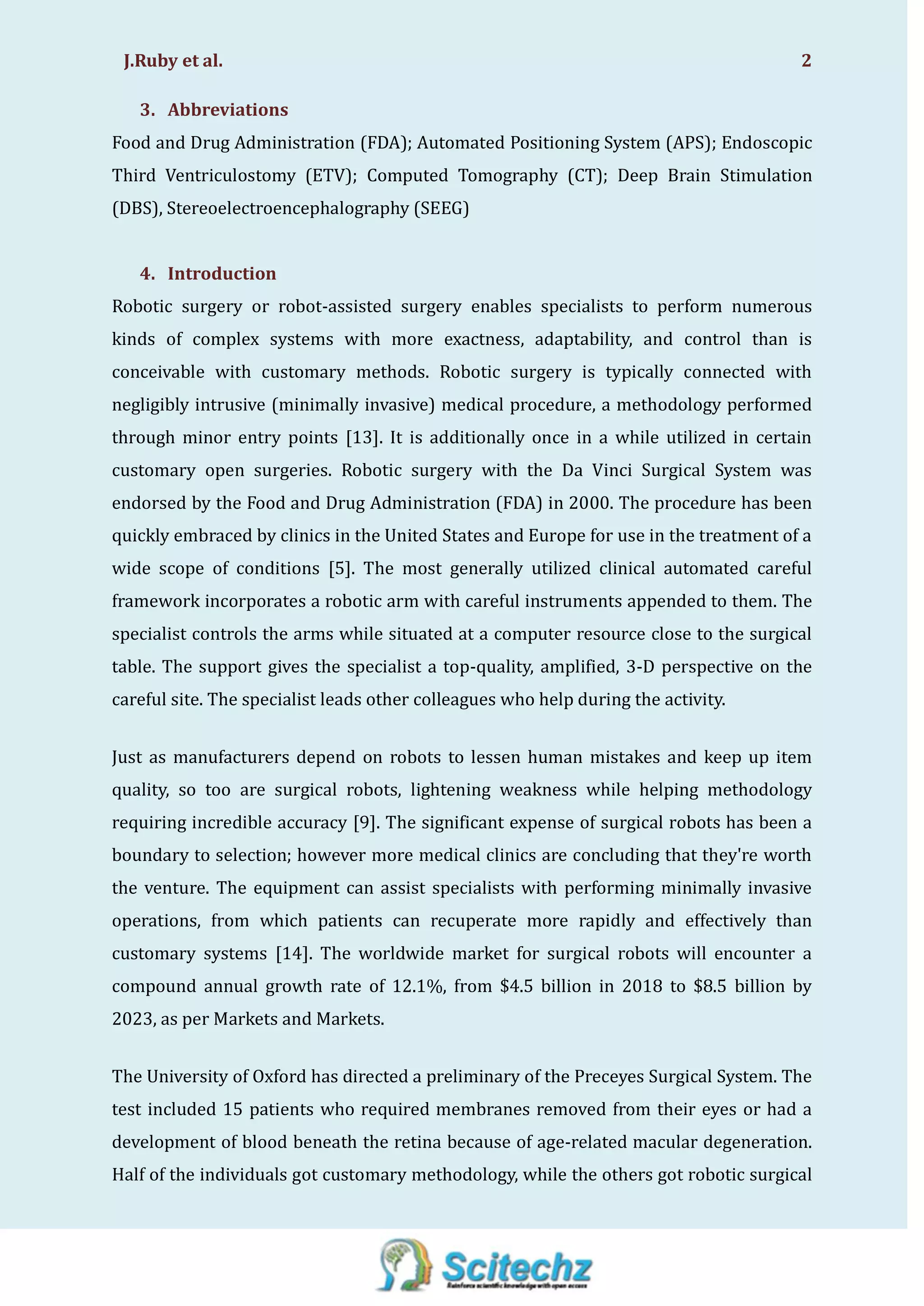 Integrating Medical Robots for Brain Surgical Applications | PDF