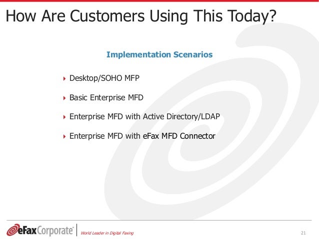 Integrating MFDs into a Hosted Fax Solution | eFax Corporate