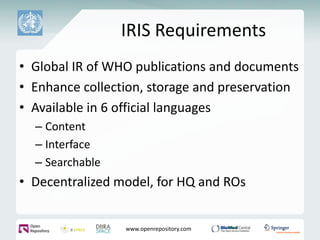 Integrating multilingual capabilities into an institutional repository ...