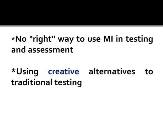 Integrating multiple intelligences in assessment | PPTX | Educational ...