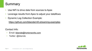 Integrating Apache NiFi and Apache Apex | PPT