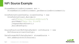 Integrating Apache NiFi and Apache Flink | PPT
