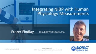 Integrating Noninvasive Blood Pressure Monitoring with Human Physiology ...