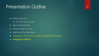 Integrating of security activates in agile process | PPT