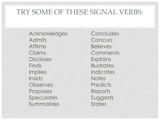 Integrating paraphrases into your writing | PDF